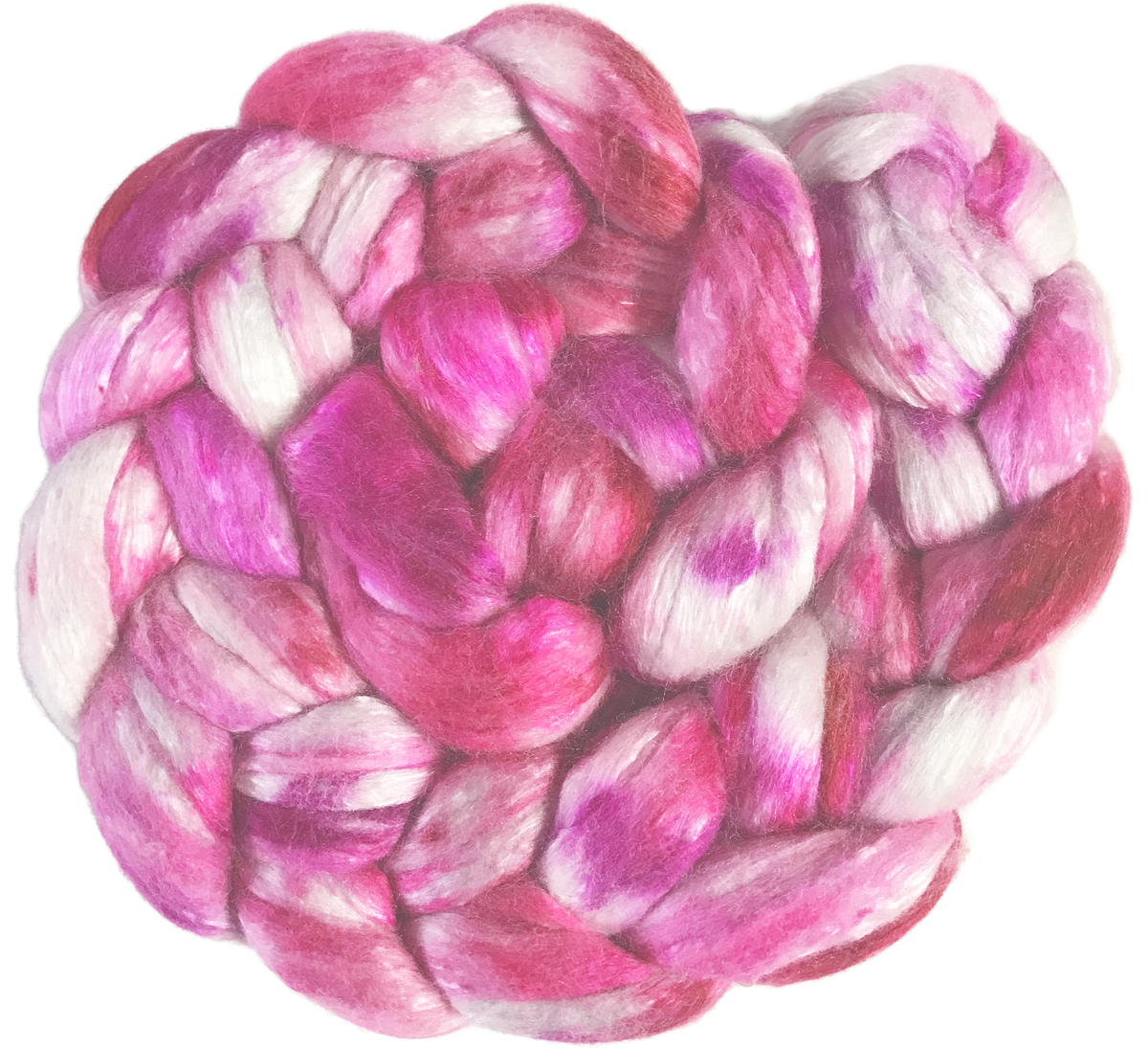 Boysenberry Ripple - Fine Merino and Silk Sliver – fibre2go